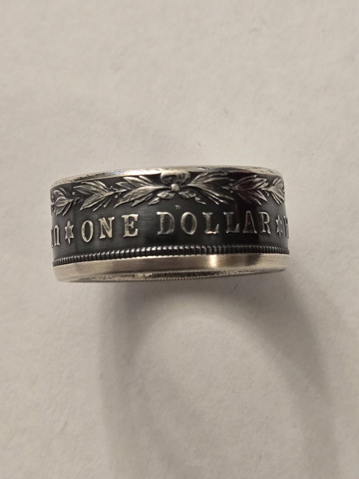 Morgan Silver Dollar Coin Ring .900 Coin Silver You Pick Sz. 8-13 Biker ...