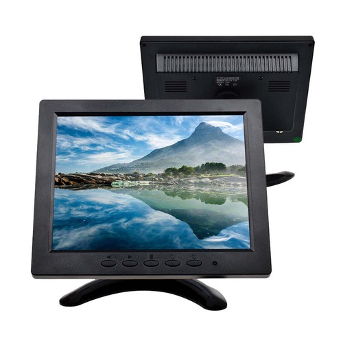 1024x768 8 Inch Portable CCTV Monitor IPS Screen HDMI VGA AV BNC for PC ...