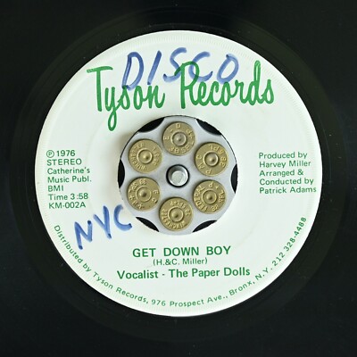 HEAR The Paper Dolls Get Down Boy TYSON KM002 DISCO FUNK PATRICK ADAMS ...
