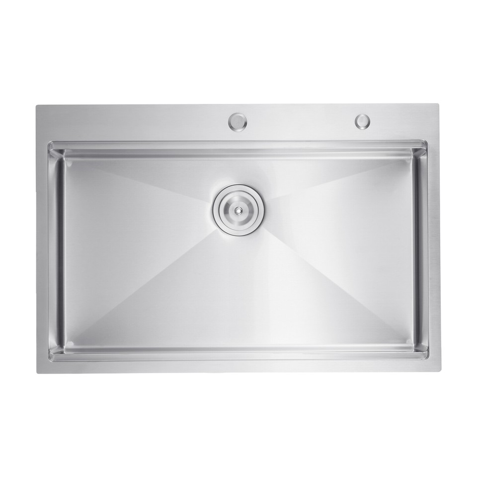 33in Drop in Kitchen Sink Top Mount Stainless Steel Sink Single Bowl ...