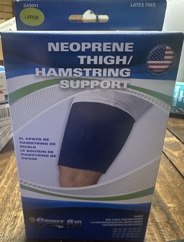 NIB SportAid Neoprene Thigh/Hamstring Support Blue Large(22-24" Mid ...
