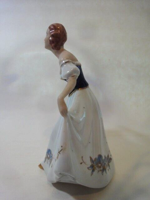 Vintage Royal Dux ~ Art Deco Classy Lady Curtsying Figurine | eBay