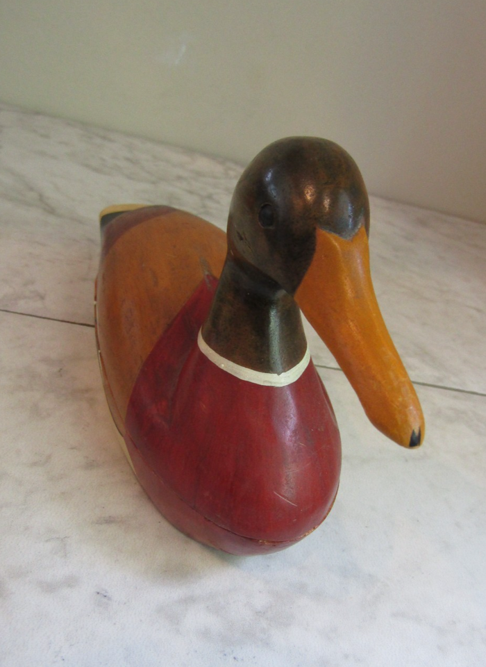 Vintage Wooden Duck Decoy Stash Box – Hand-Made Rustic Storage Decor | eBay