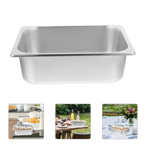 Stainless Steel Square Basin Buffet Food Serving Pan Foods Holder | eBay
