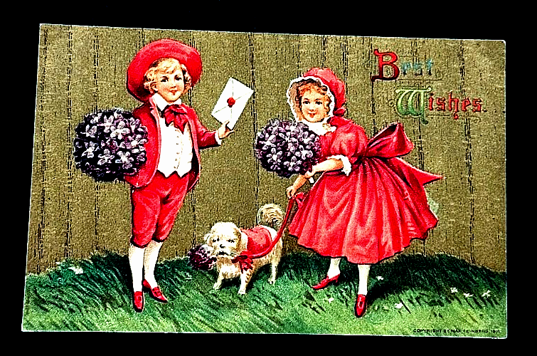 Germany 1911 Max Feinberg Postcard - Children and Dog | eBay