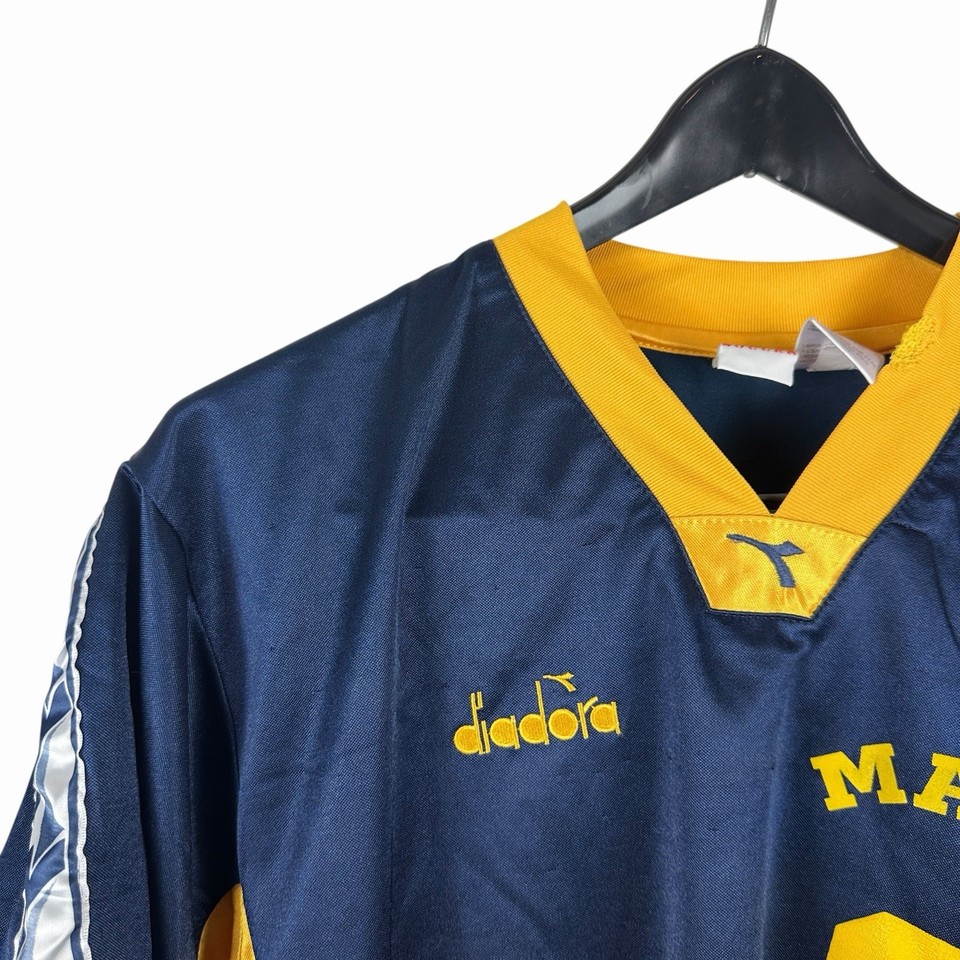 Vintage 90s Diadora Mars Football Club Soccer Futbol Blue Jersey Size L ...
