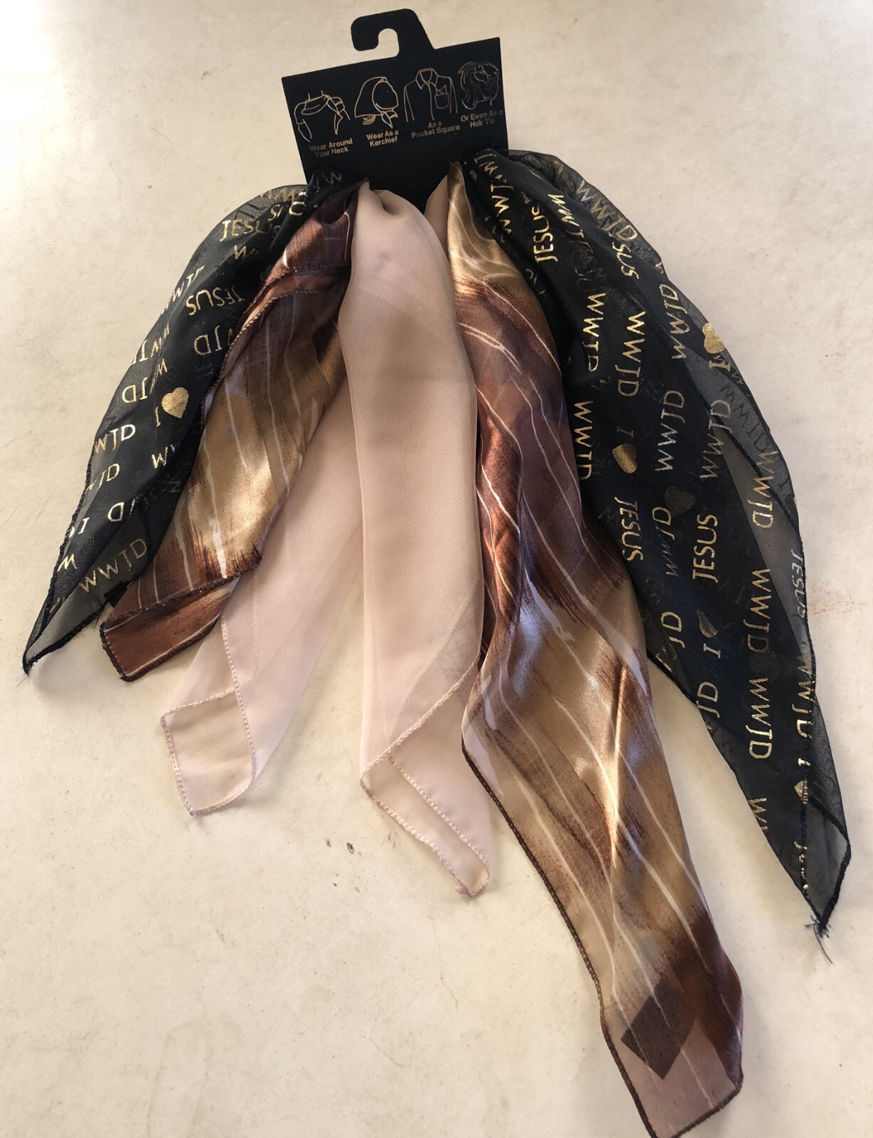 Vintage Women Handkerchief head or neck scarf Set of 3 polyester | eBay