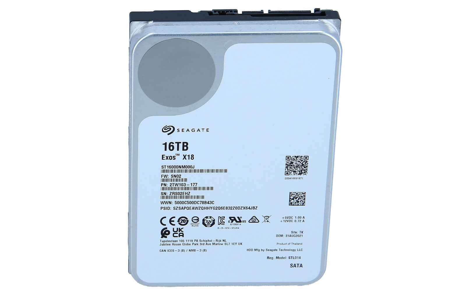 Seagate Exos X18 ST16000NM000J 16TB 7200RPM SATA 6Gb/s 256MB 3.5" Hard ...