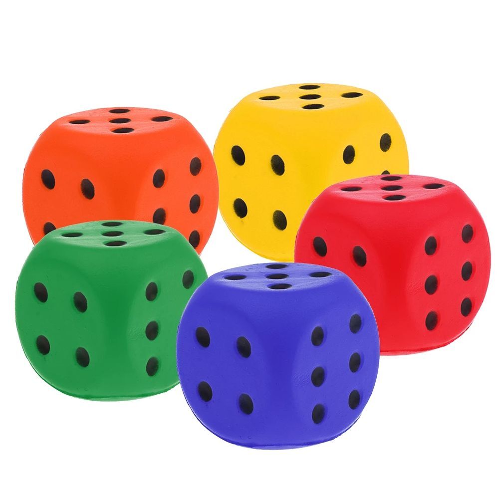 Large Sponge D Dice Red White& Green Fun Dices Perfect for all Game ...