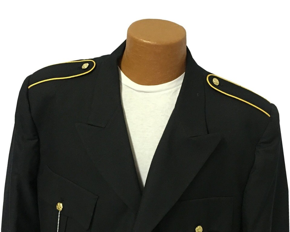 US ARMY MILITARY MEN'S CLA SERVICE DRESS BLUE BLUES ASU UNIFORM COAT ...