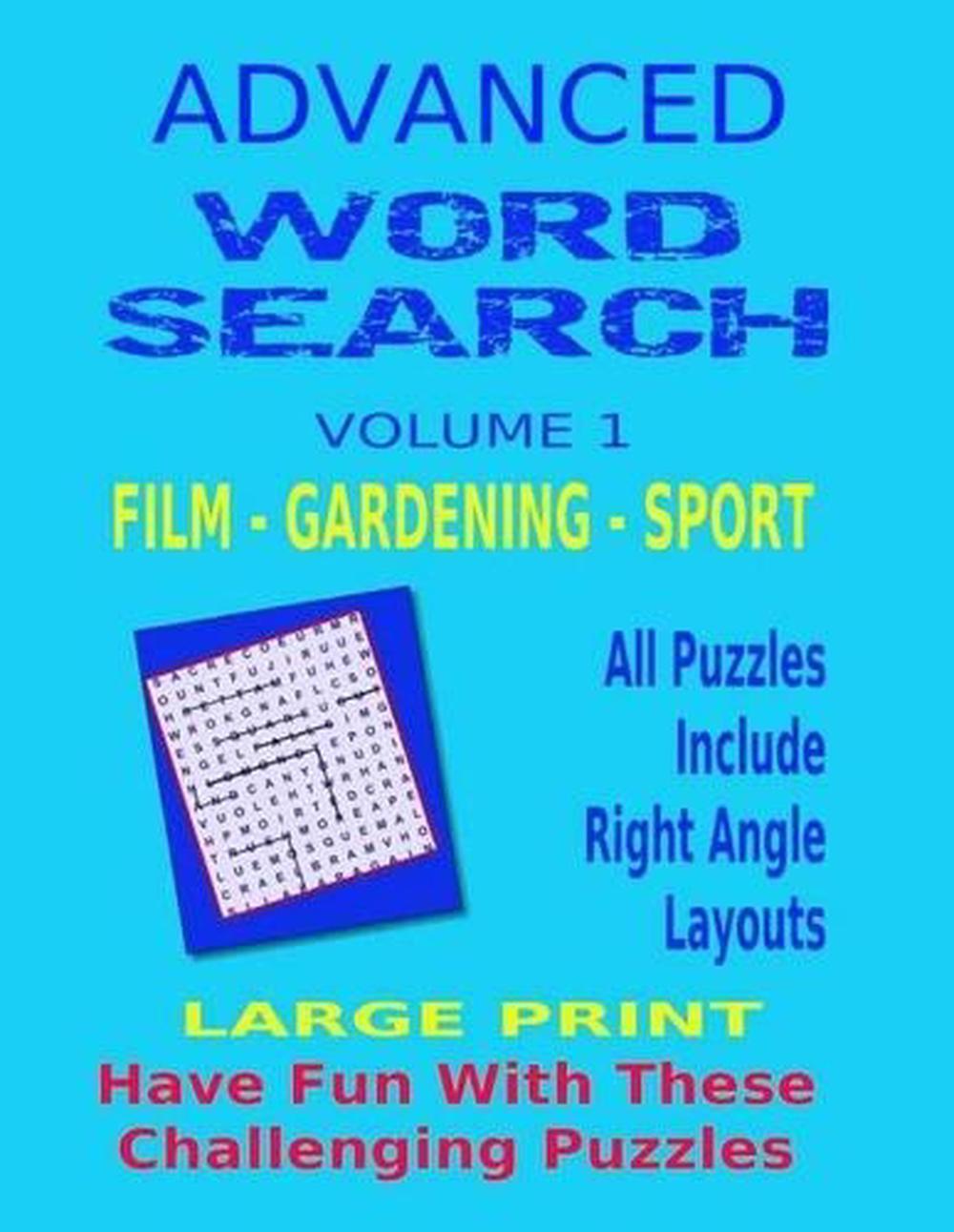 Advanced Word Search Large Print: All Puzzles Include Right Angle Word ...