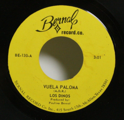 Los Dinos 45 7" Vuela Paloma - Latin Chicano Soul Tejano Tex Mex | eBay