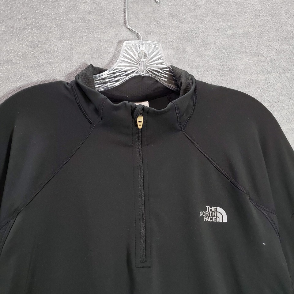 The North Face Men Sweatshirt Large Black Vapor Wick Flight Series 1/4 ...