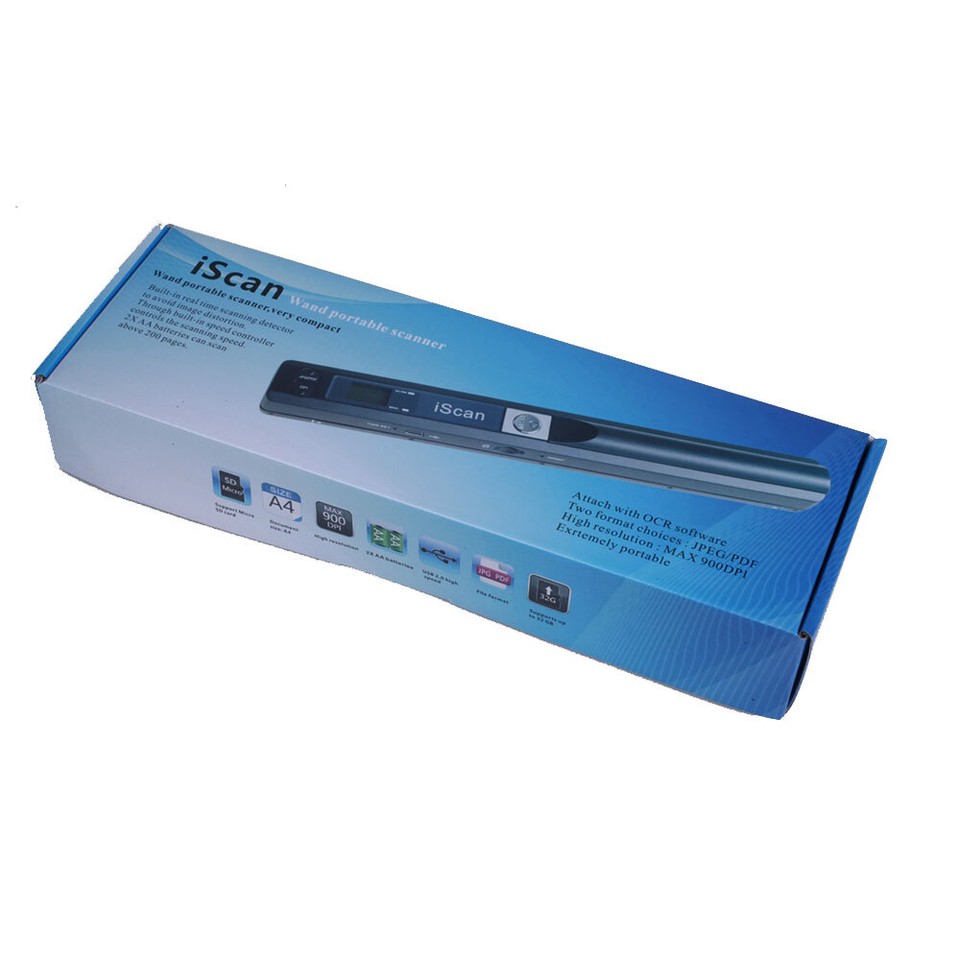 iScan Handheld Portable Scanner 900 DPI A4 Document Scanner Color ...