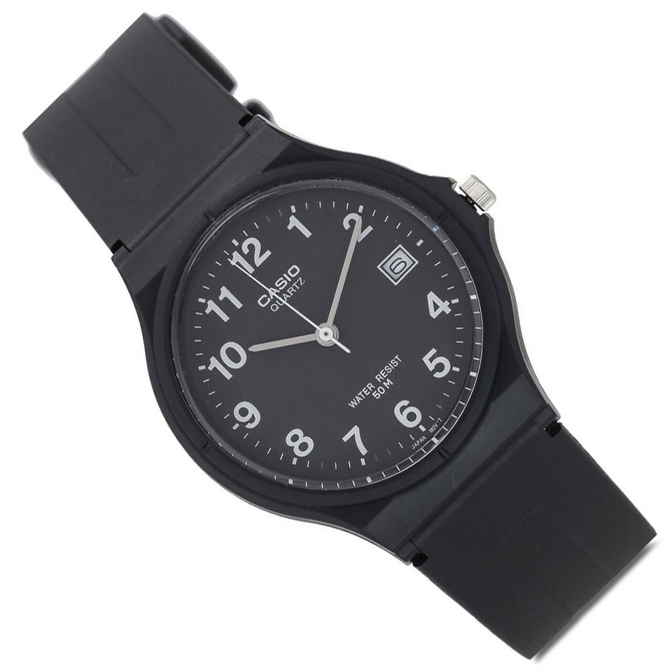 Casio MW-59-1B Analog Resin Mens Watch Date Display 50m WR Original New ...