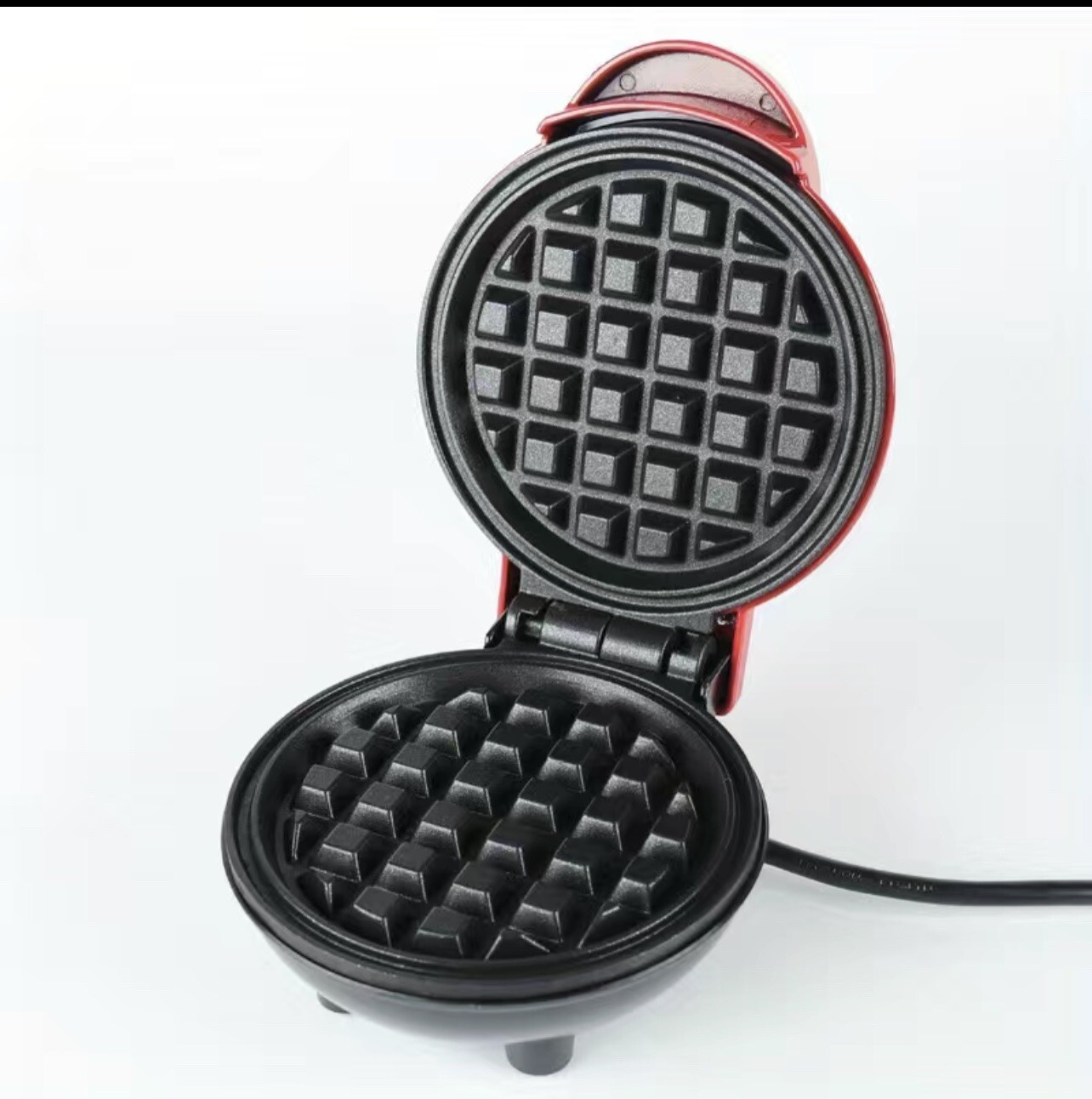 Mini Maker Waffle - Red- Keto Chaffles Protein Waffles Round Waffle ...