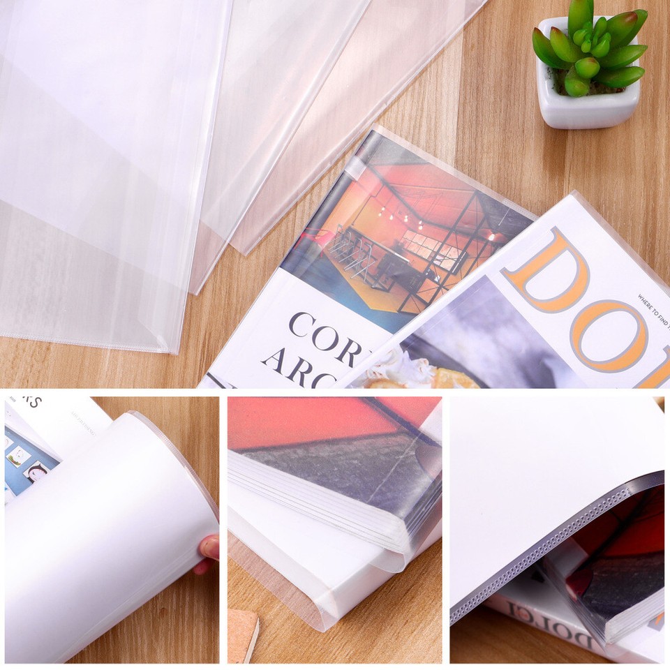 5pcs Plastic Book Covers 16K Polythene Cover Books Hard Plastic Book ...