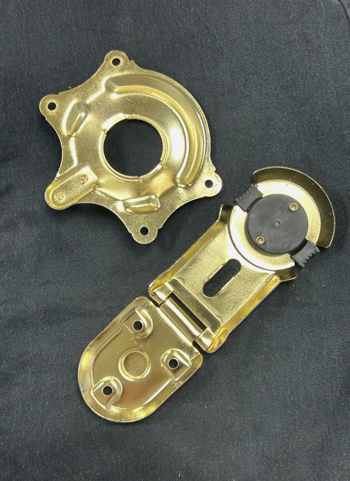 Brass Plated Steamer Trunk Lock Flush Mount with Quick Release Push ...