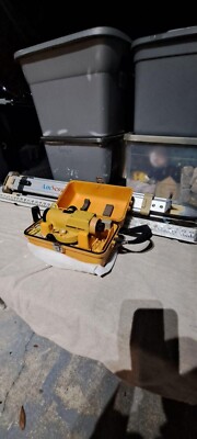 Topcon F6 Automatic Level in Original Case with Tripod and Grade Rod is ...