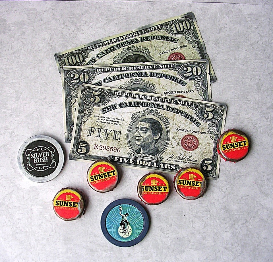 Fallout New Vegas NCR Courier Pouch Poker Chips Sunset Caps NCR ...