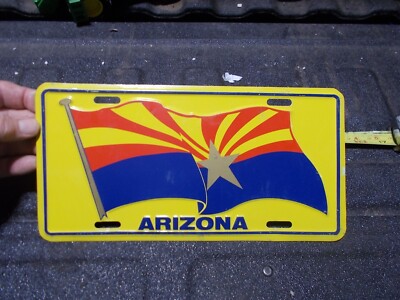 Vintage Arizona Flag Logo Vanity Auto SUV Car Pickup License Plate ...