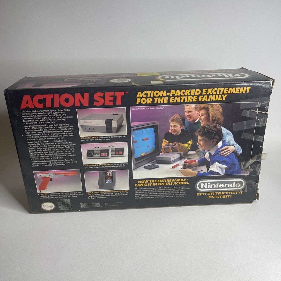 NES Nintendo Entertainment ACTION SET BOX ONLY (NO STYROFOAM) Orange ...