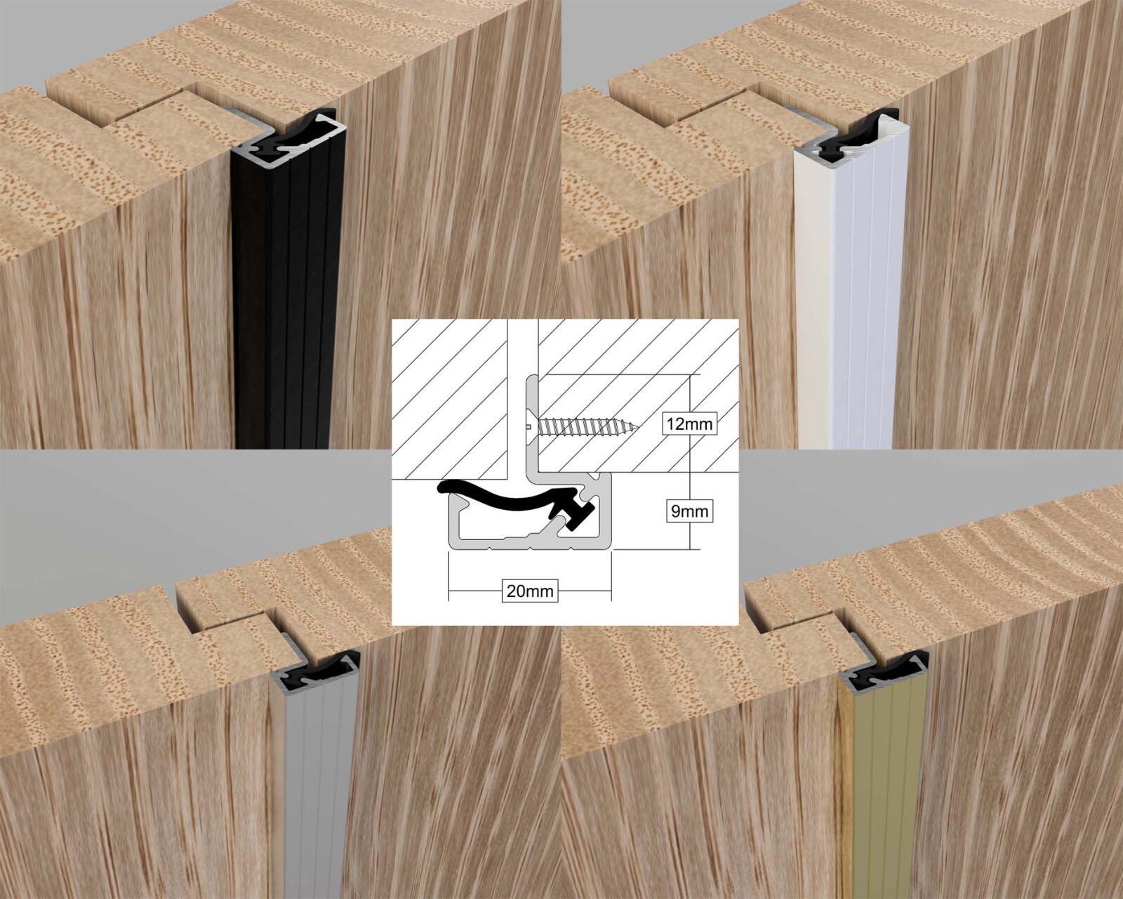 Double Door Seal Rebate Draught Proofing weather proof internal ...