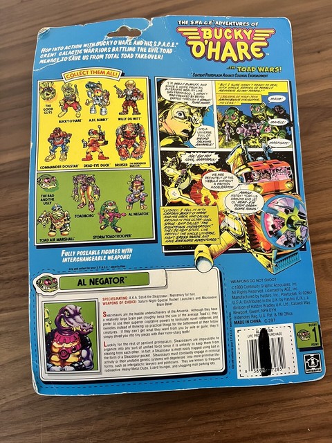 Bucky O'hare Toad Wars Al Negator 4" Action Figure Hasbro 7285 1990 for ...