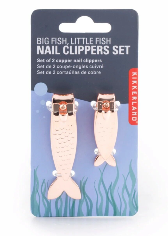 Kikkerland Copper Big Fish & Little Fish Nail Clipper Set - steel ...