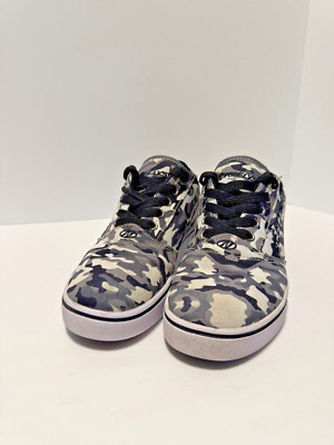 HEELYS PRO 20 PRINTS Gray Camo Canvas Lace Up Skate Shoes Unisex Youth ...