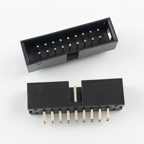 5Pcs 2.54mm 2x9 Pin 18 Pin Straight Male Shrouded Box Header PCB IDC ...