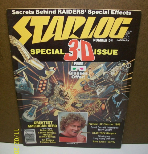 Starlog Magazine ~ #54 January 1982 ~ Special 3-D Issue | eBay