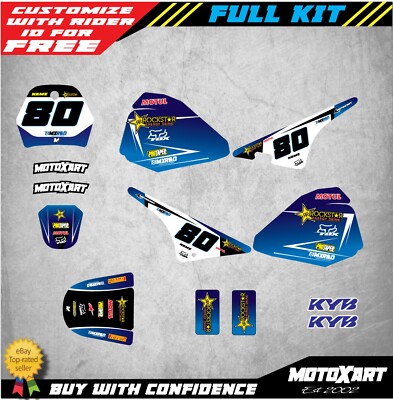 WARP STYLE full custom graphics kit fits Yamaha pw pee wee 80 decals ...