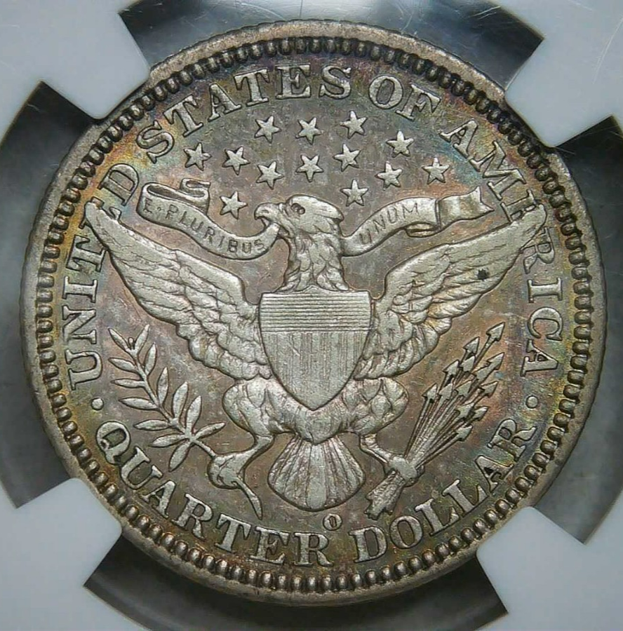 1905-O__XF 45__Barber Quarter__Nice Rev Toning__NGC, Silver Coin | eBay
