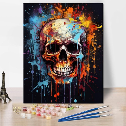 Skeleton Paint by Numbers Kit for Adults Paint by Number Kits for Kids ...