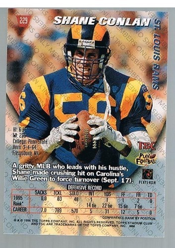 1996 Topps Stadium Club - Members Only #229 Shane Conlan for sale ...