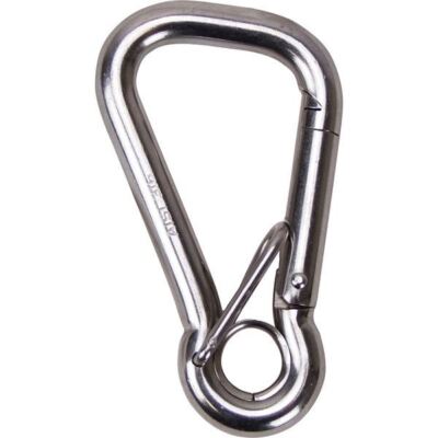 2 X 10mm S/S Spring Hooks with Safety Bar - Asymmetric | eBay Australia
