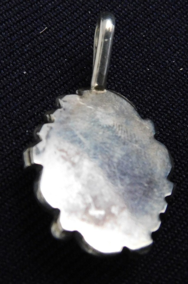 NATIVE AMERICAN STERLING STRIATED AGATE Cab HANDMADE Vintage Pendant | eBay