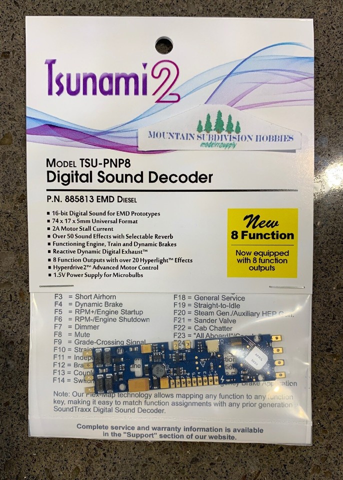 New Soundtraxx 885813 Tsunami 2 TSU-PNP8 EMD Diesels Sound Decoder 8 ...