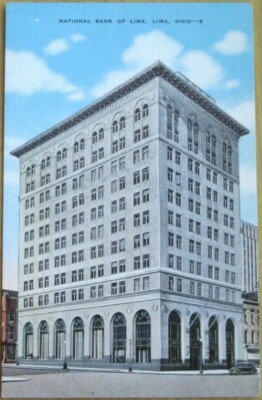 Lima, OH 1930 Postcard: National Bank of Lima - Ohio | eBay