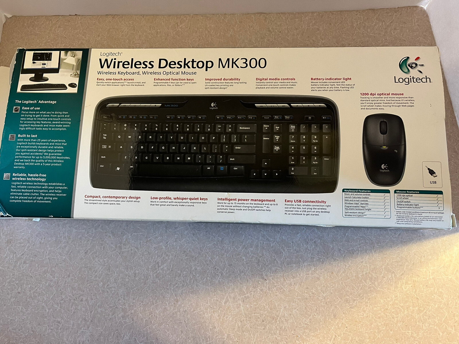 Logitech Wireless Desktop MK300 Wireless Keyboard Wireless Optical ...