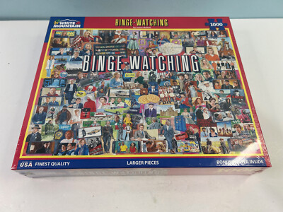 White Mountain Binge Watching 1000pc Jigsaw Puzzle 24x30 W/ Bonus ...