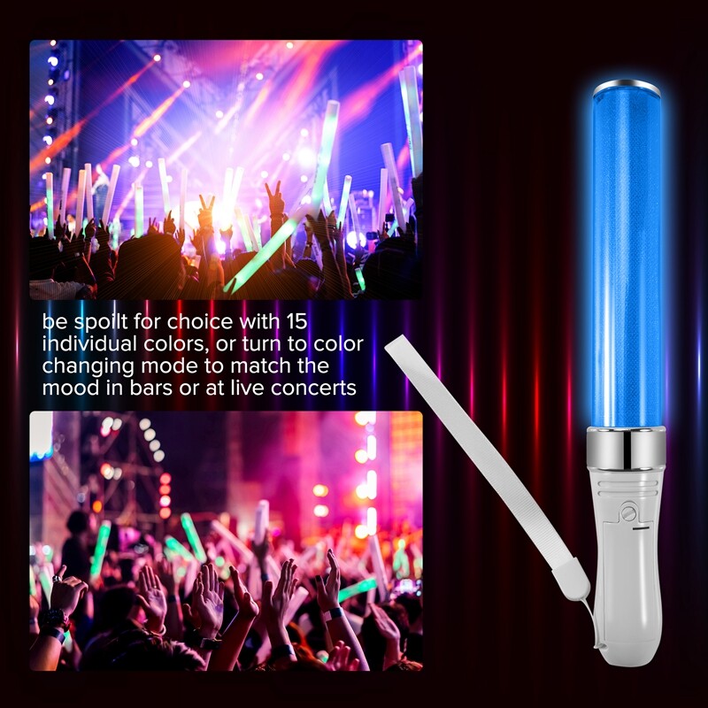 2 Pcs LED Light Sticks, 15 colors, Light Sticks, Light Sticks ...