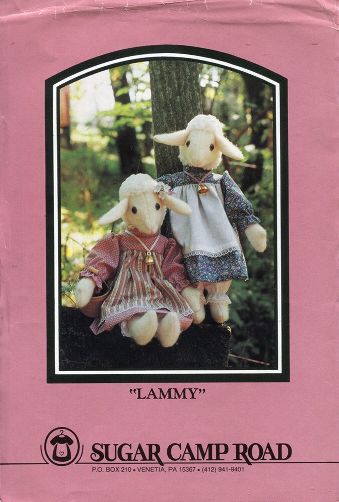 Sugar Camp Road Pattern ~ Lammy Stuffed Lamb w/ Clothes ~ 1 Pr Eyes ...