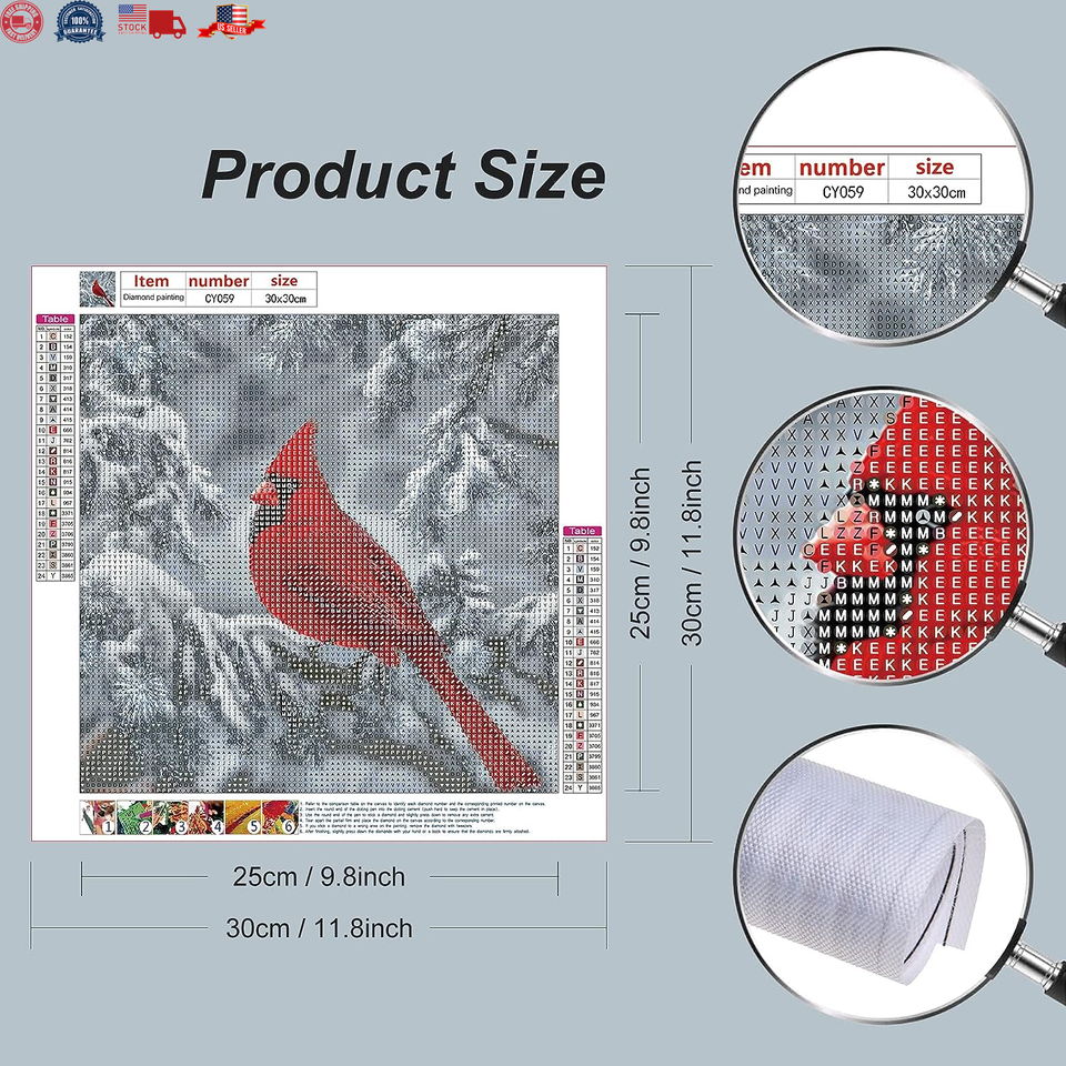 Kits for Adults, Cardinal 5D DIY Diamond Art Kits for Beginners | eBay