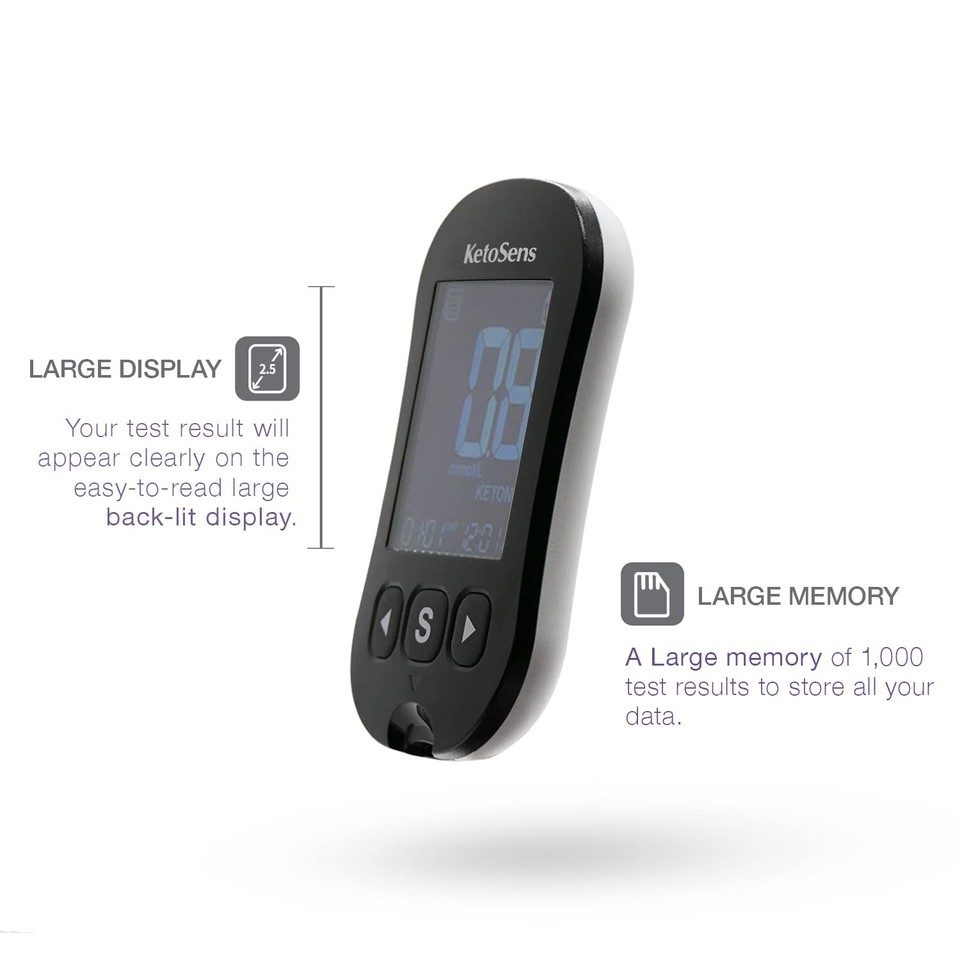 KetoSens Blood Ketone Monitoring Starter Kit: Ideal for Keto Diet with ...