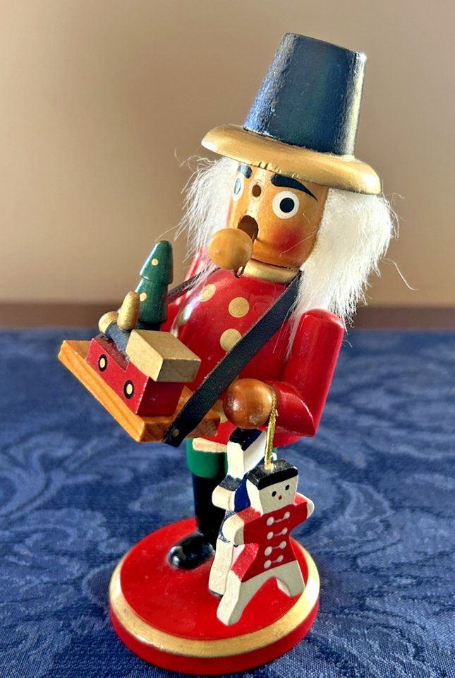 German Incense Smoker Rauchermann Wooden Christmas Soldier w/ Tray of ...