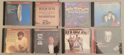 Lot of 8 Phillips label music CDs Gershwin Wolfgang Mozart Brahms ...