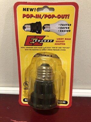 EZ Socket Light Bulb Adapter EZ101 Push-N-Pull, Uses Spring Pressure | eBay