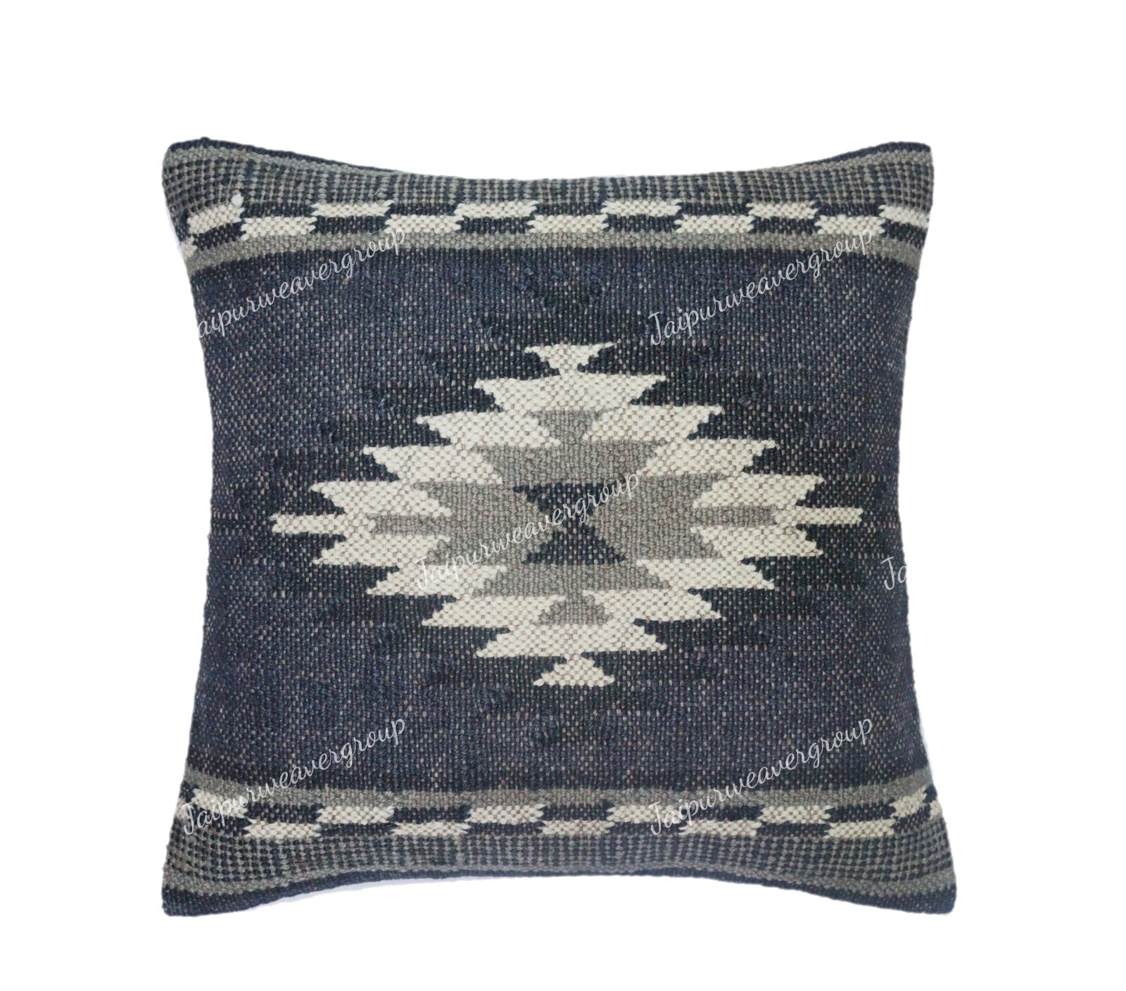 Set of 4 Vintage kilim Wool Jute Square Shape Cushion Cover 45cm Room ...